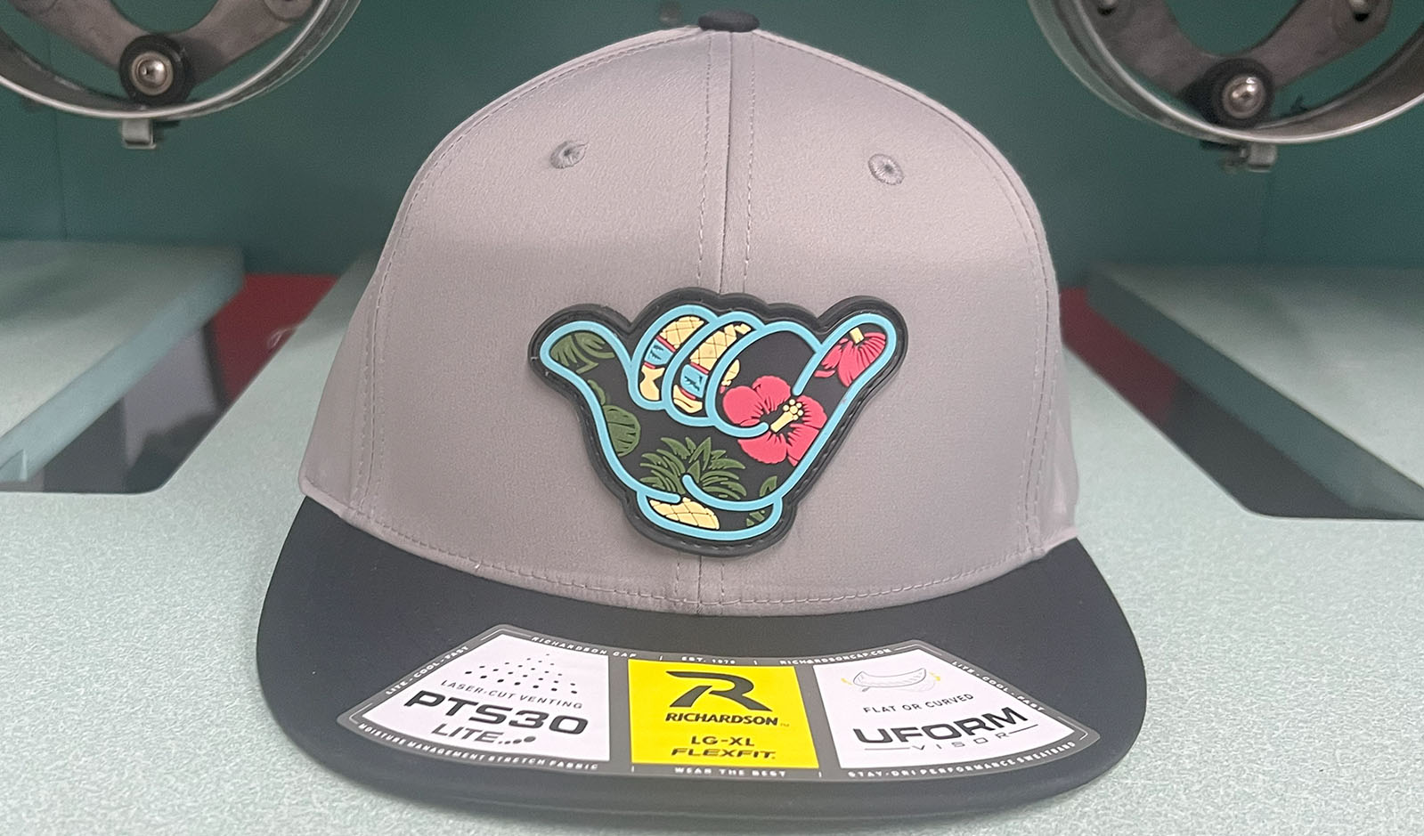 Angry Pineapple Hang Loose PVC Caps - Gray/Black PTS30 – maddhattercaps