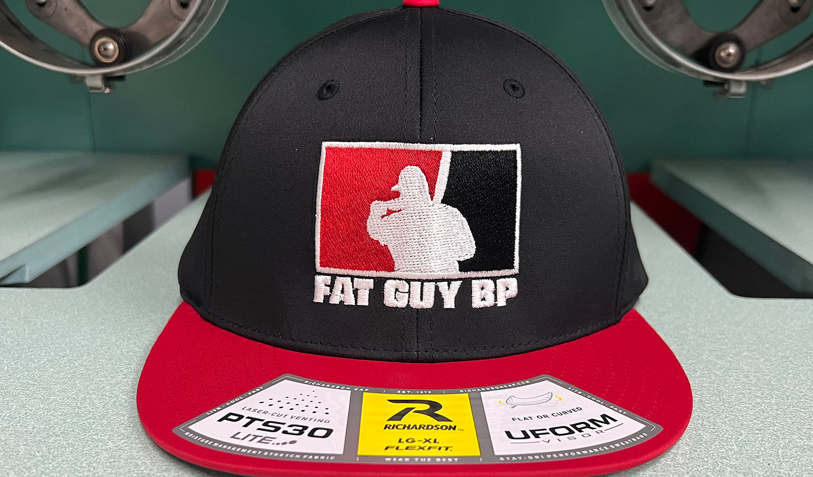 Fat Guys BP Hat PTS30 Black Red #RedBlack – maddhattercaps