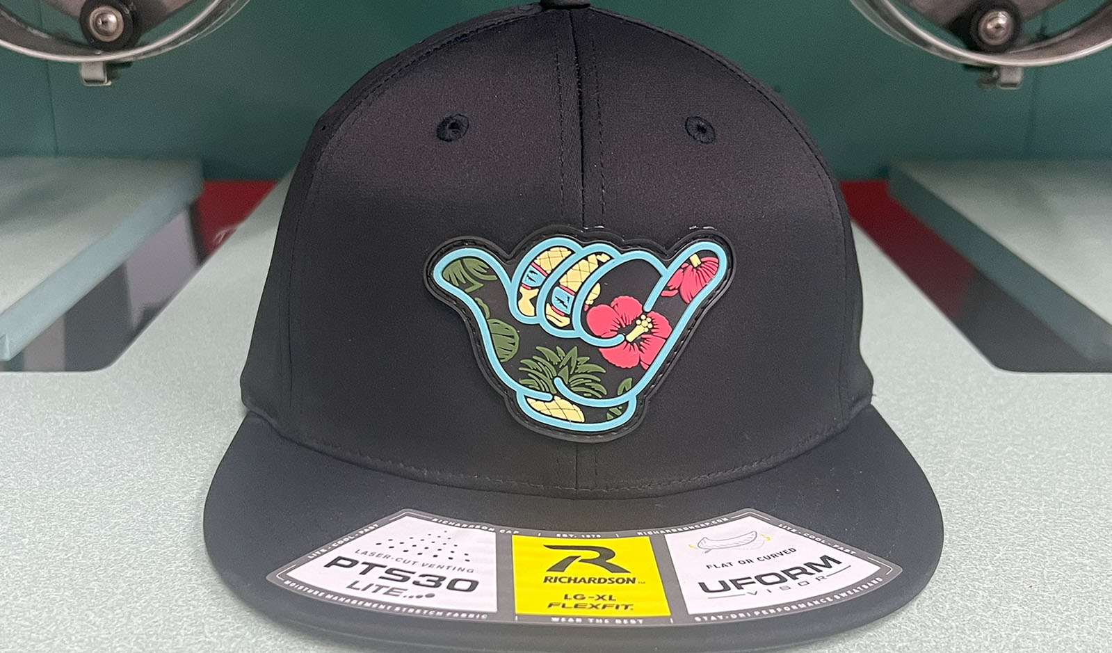 Angry Pineapple Hang Loose PVC Caps - Solid Black PTS30 – maddhattercaps