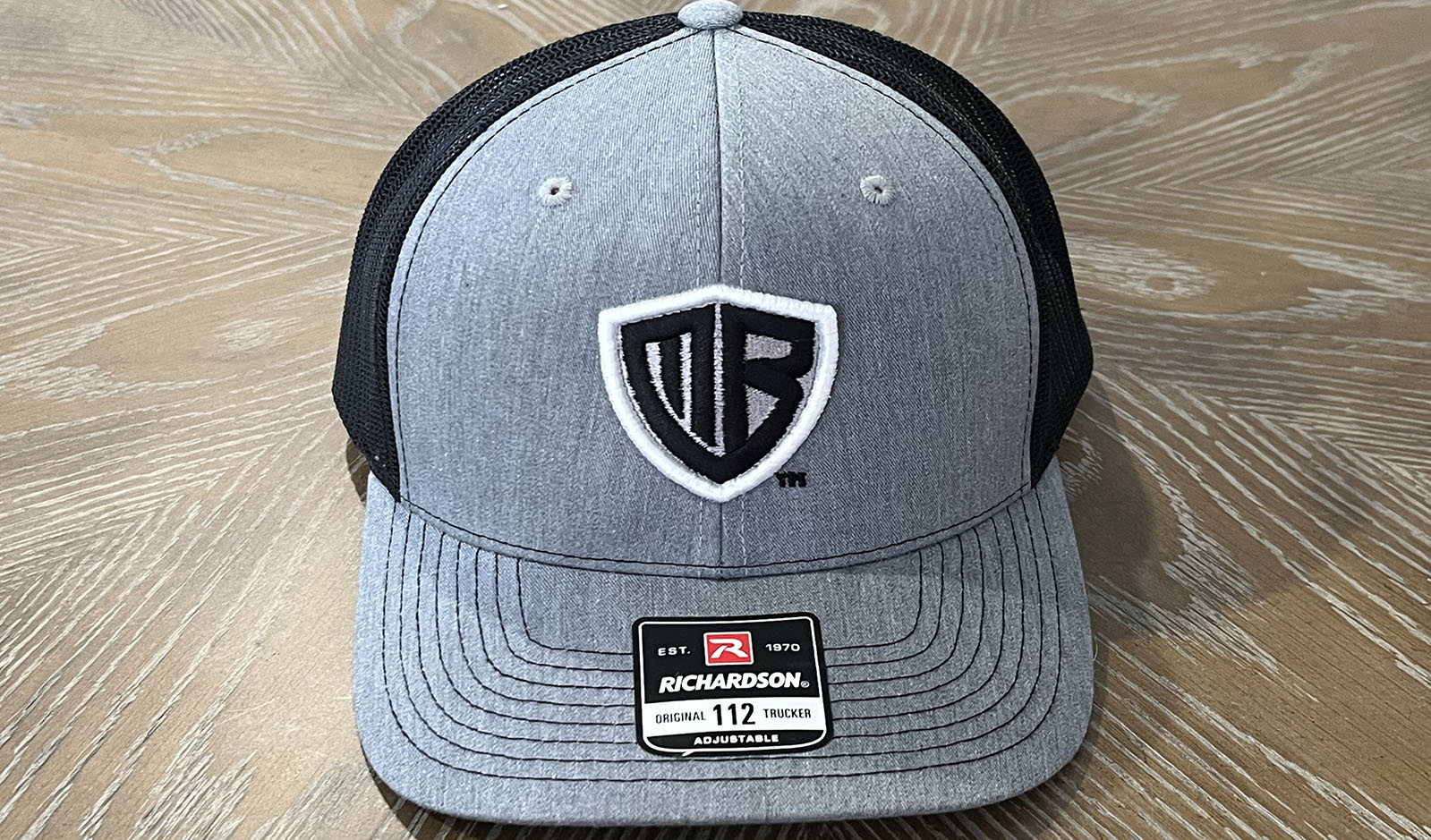 MB Shield - Richardson 112 Snapback - Heather Gray/Black – maddhattercaps